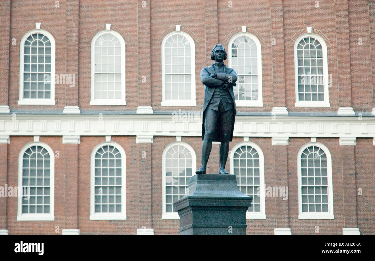 Statue of Samuel Adams in front of Fanueil Hall Boston Massachusetts ...