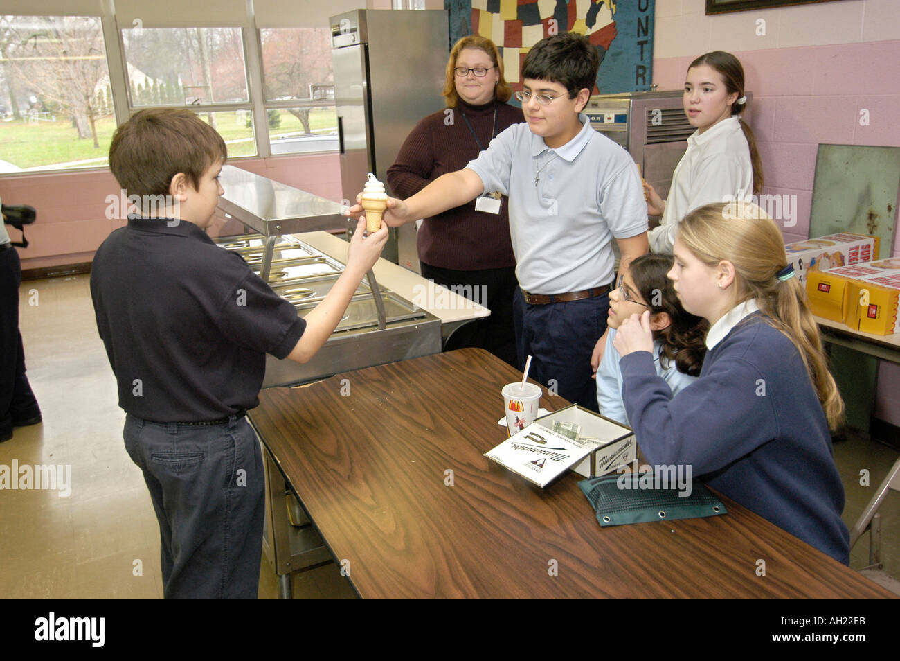 Lunch room cafeteria at a Catholic Elementary School Educational ...