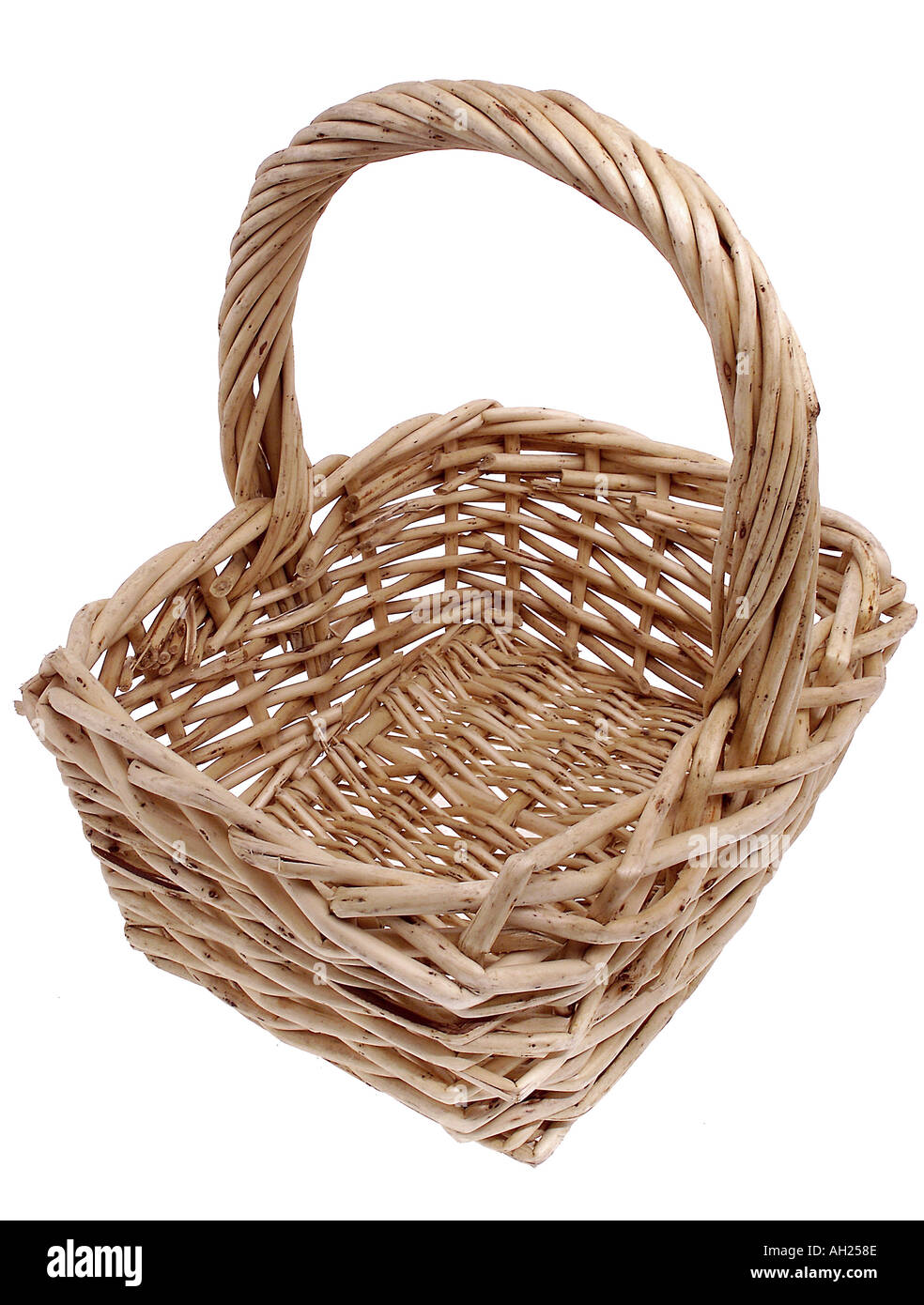 empty basket silhouetted on white background Stock Photo - Alamy