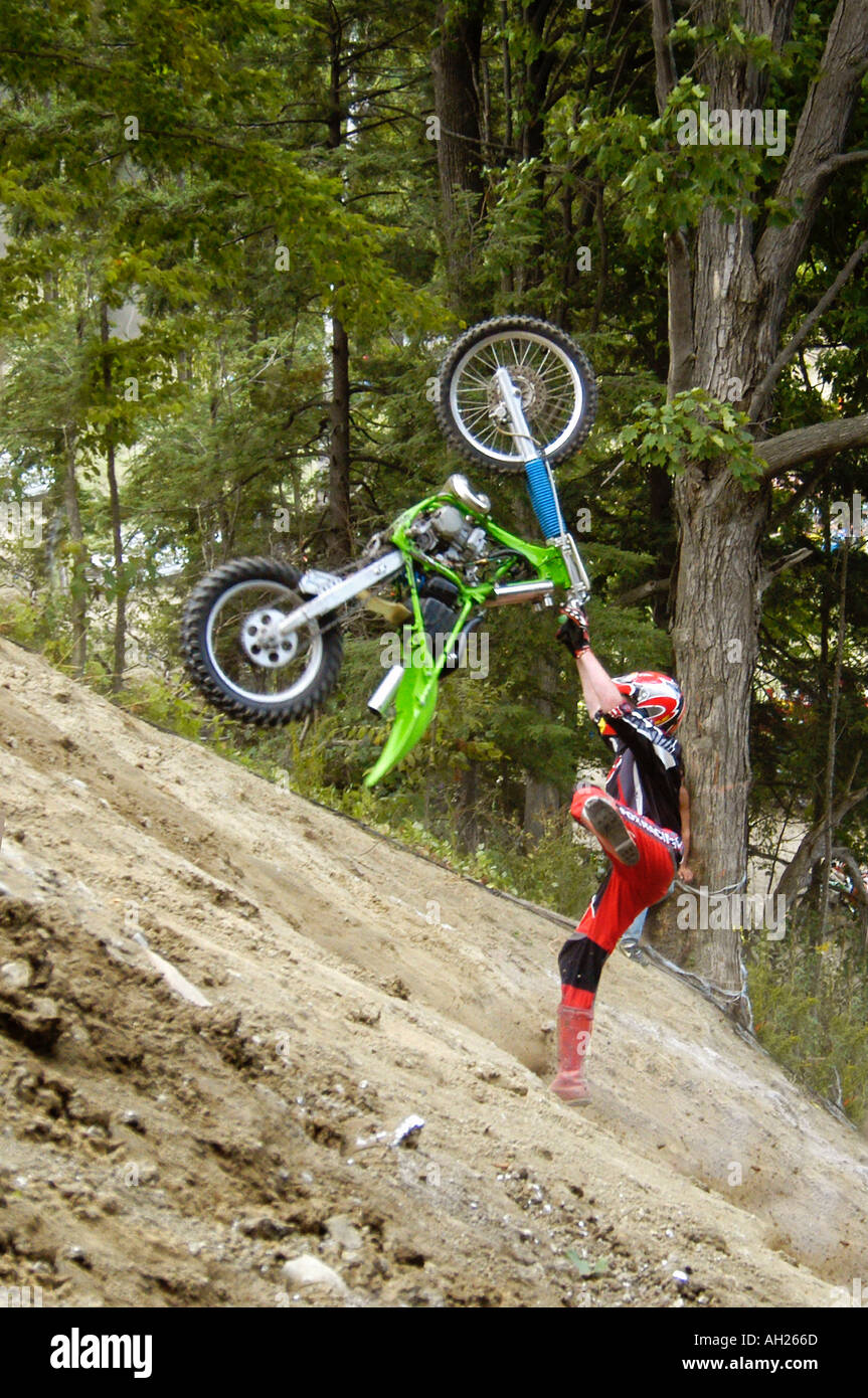 Motorcycle Hill Climb Stock Photo - Alamy