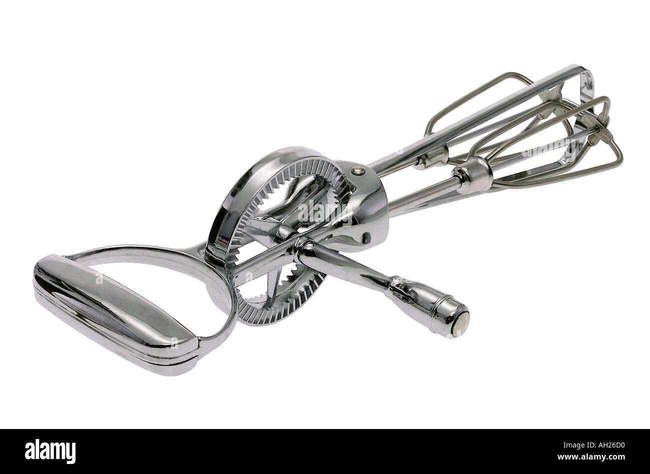 hand mixer silhouetted on white background Stock Photo - Alamy