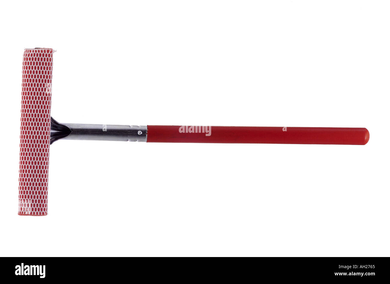 Red window washing squeegee silhouetted on white background Stock Photo ...
