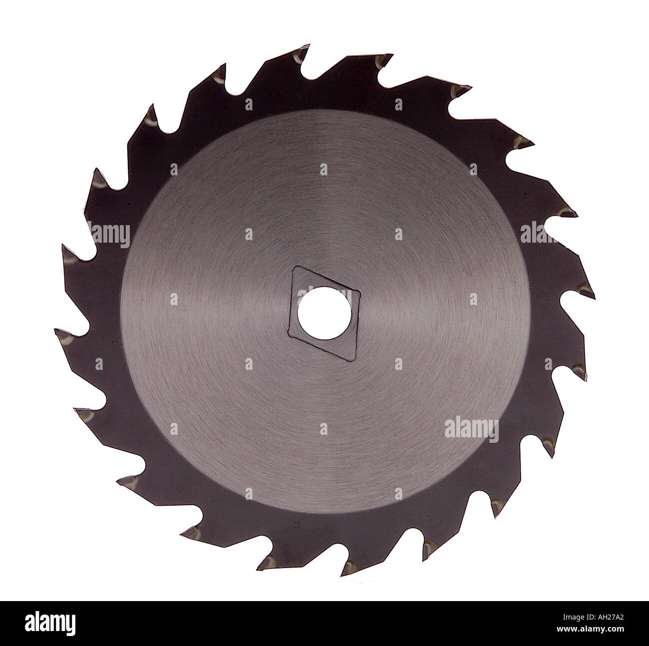 radial circular electrical saw blade silhouetted on white background ...