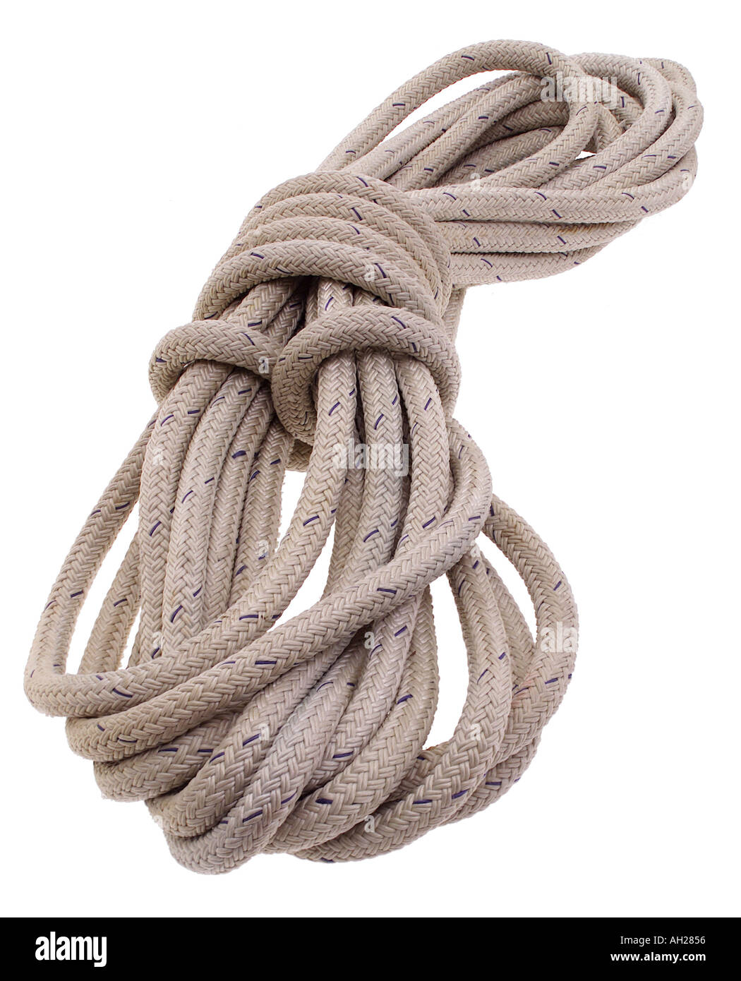hank of rope silhouetted on white background Stock Photo - Alamy