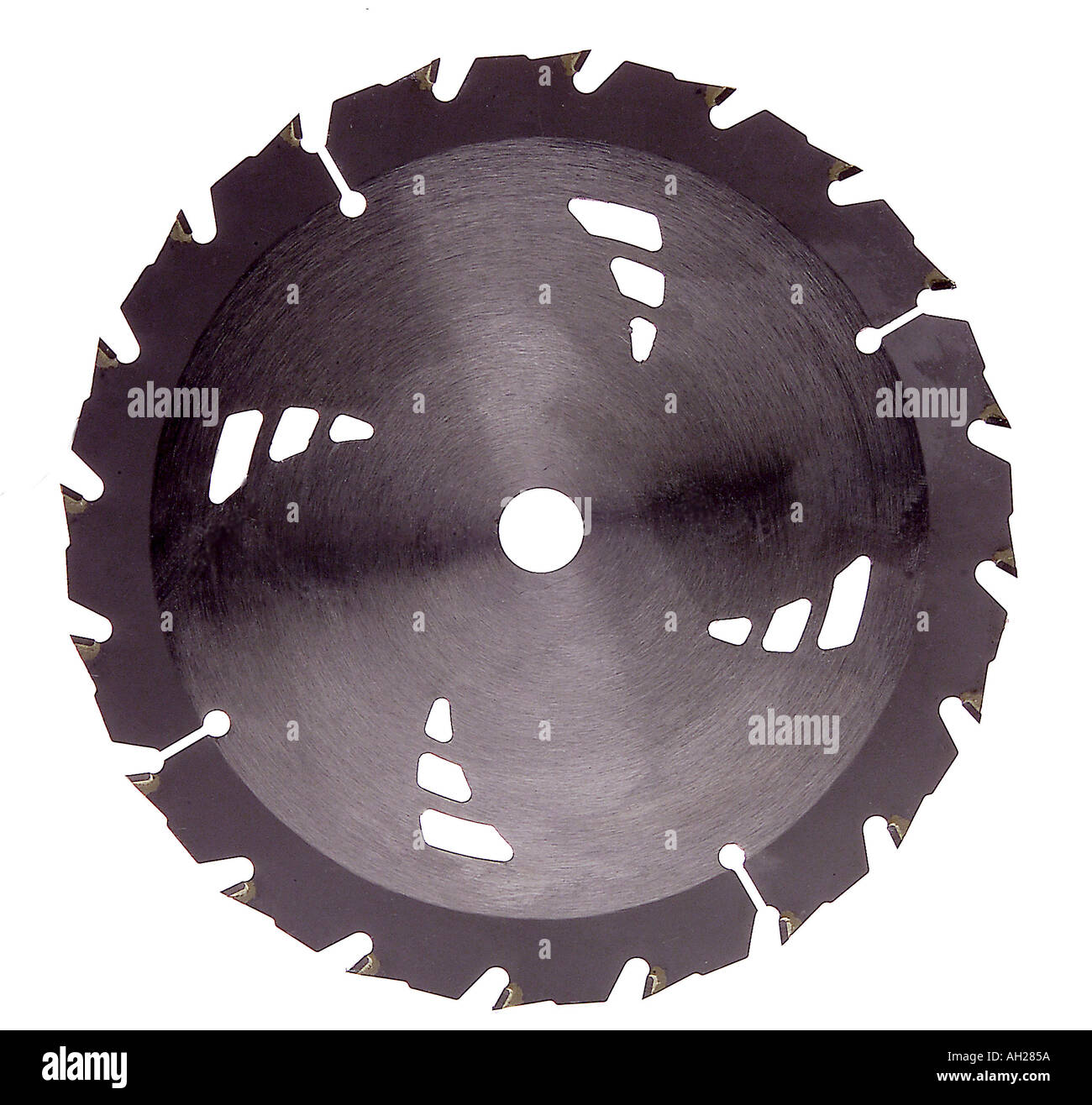 radial circular electrical saw blade silhouetted on white background ...