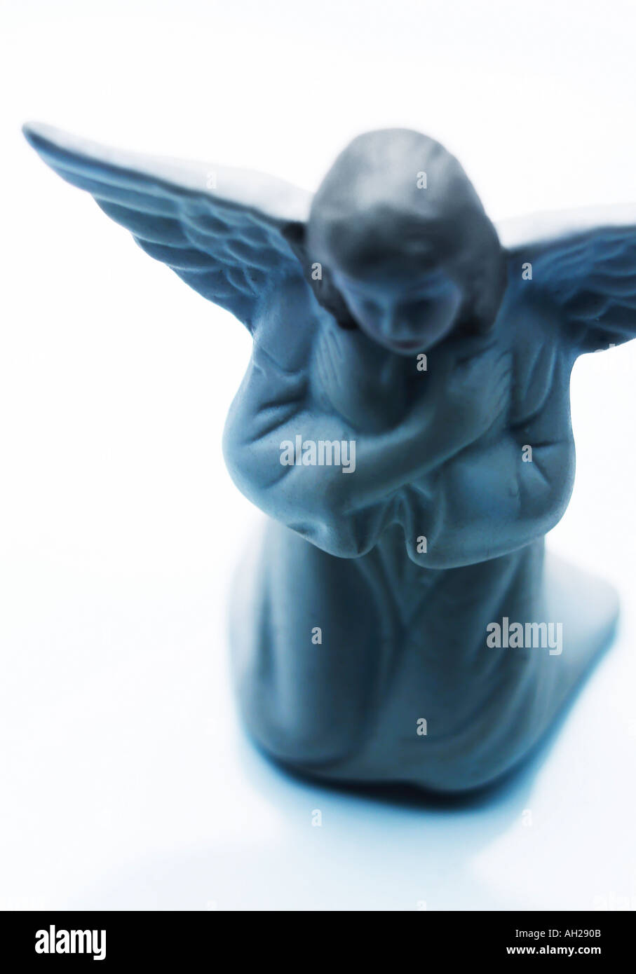little statue close up angel creche pray religion catholic christian ...
