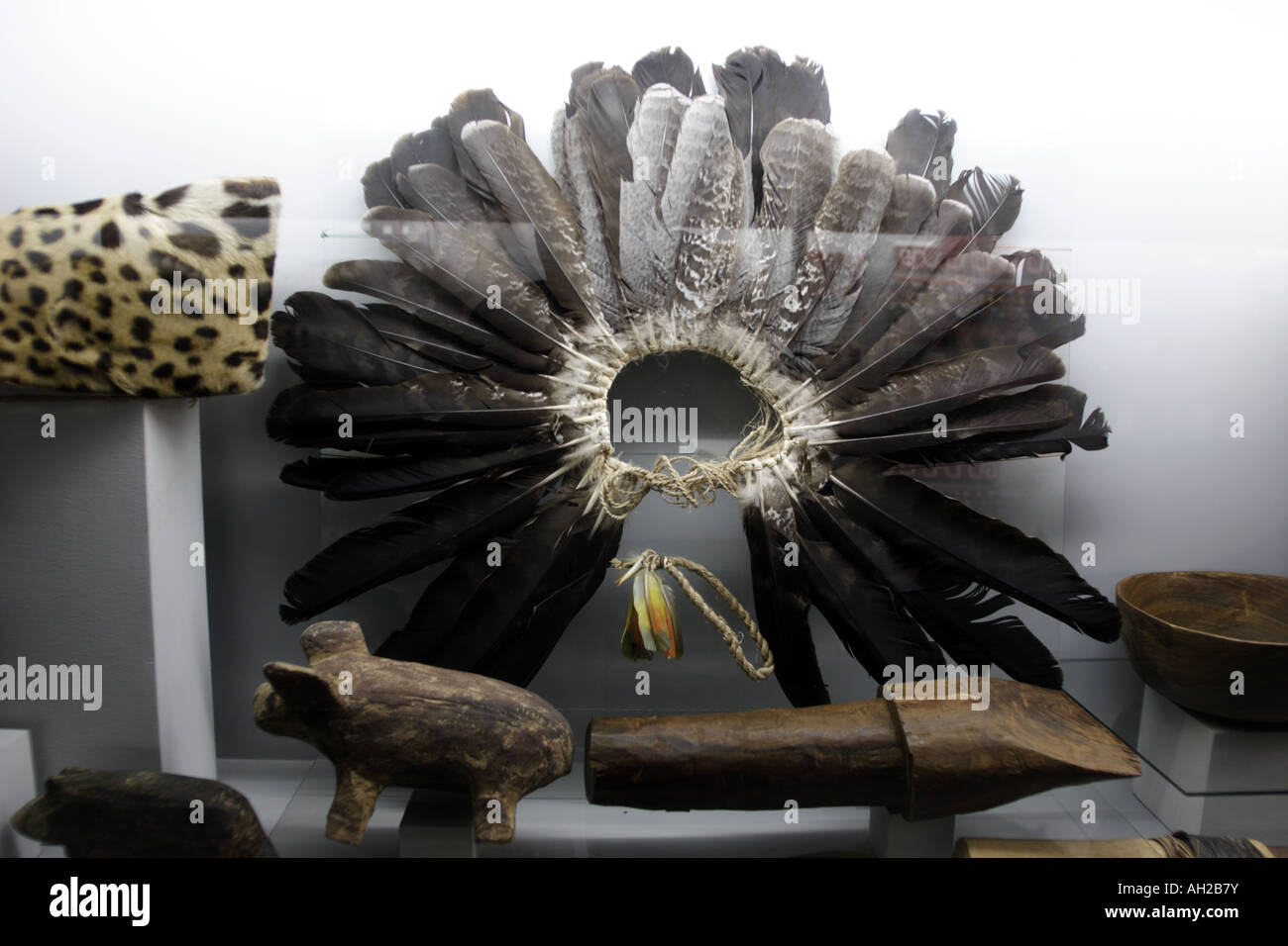 feather ornment in exhibition at local museum Stock Photo - Alamy