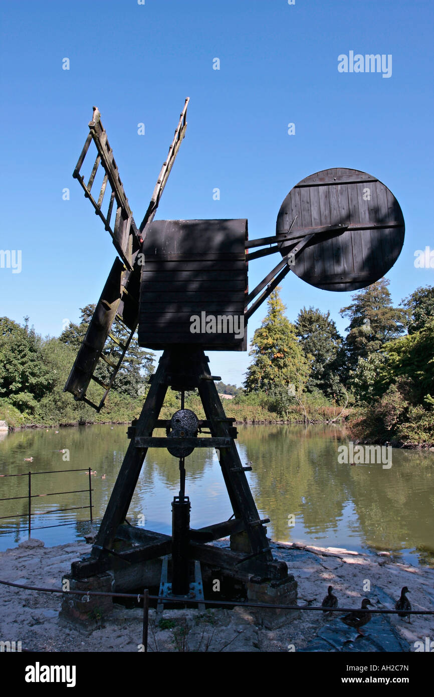 Newly restored wind-powered pump at the Weald and Downland Open Air ...