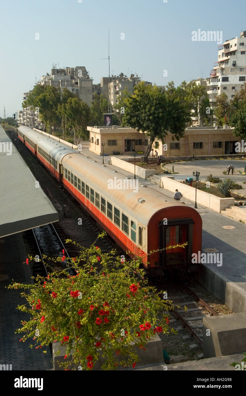 train outside station Lattakia Syria Middle East Stock Photo - Alamy
