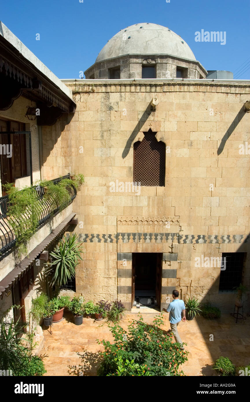 courtyard Beit Al Wakil Hotel Aleppo Haleb Syria Middle East Stock ...