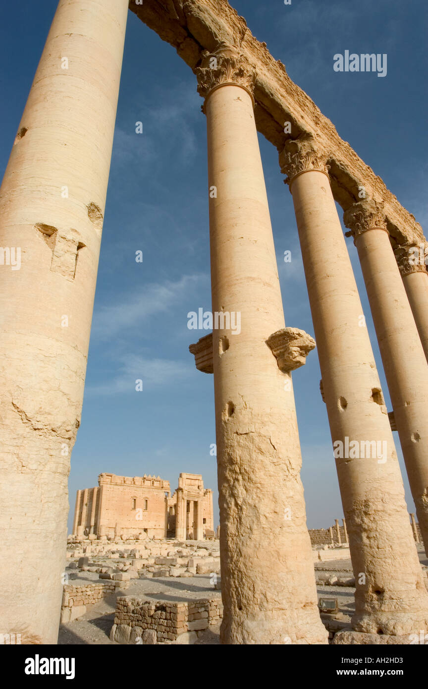 Temple of Bel archaelogical ruins Palmyra Syria Middle East Stock Photo ...