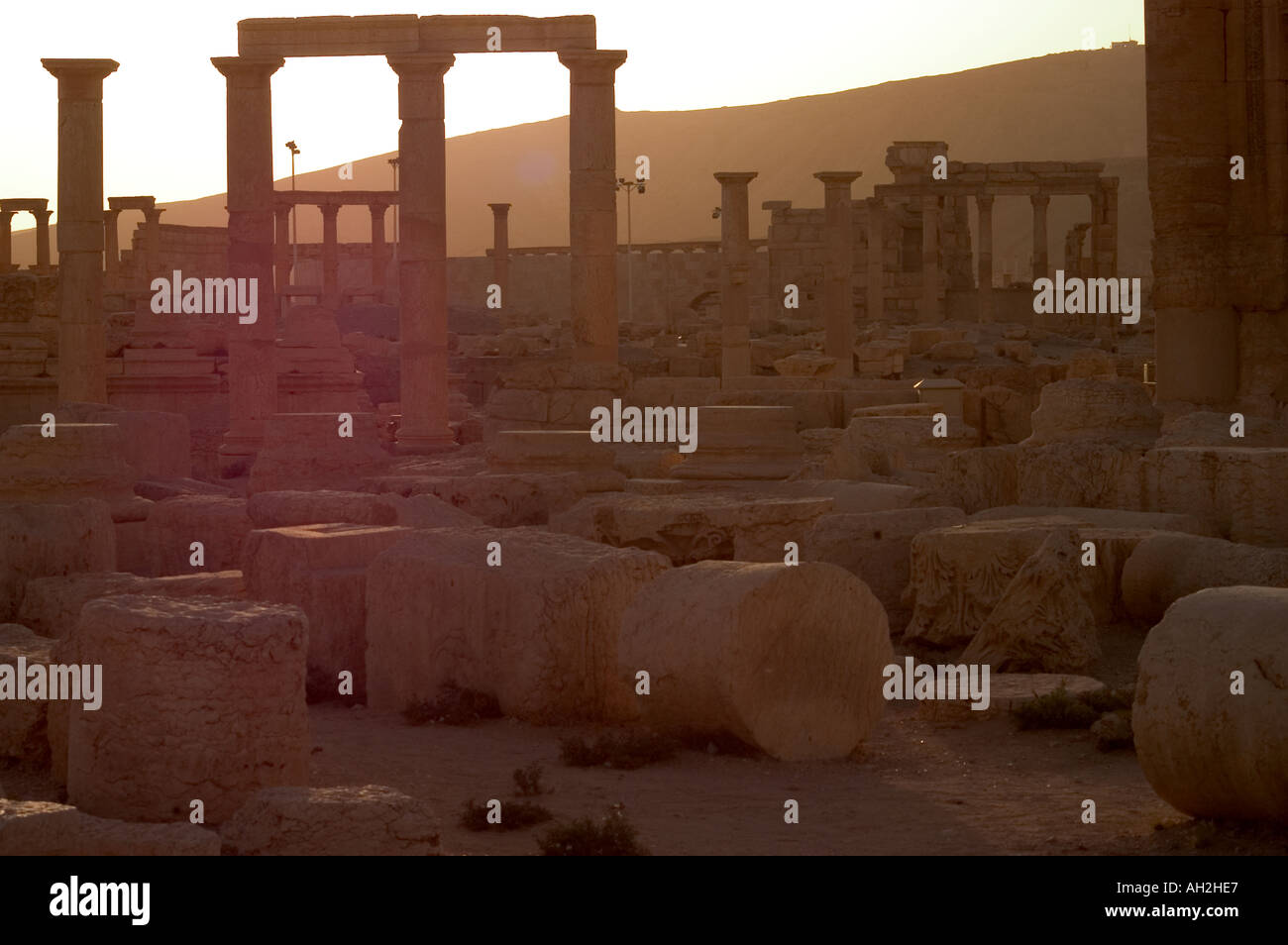 Ruins of palmyra at sunset hi-res stock photography and images - Alamy