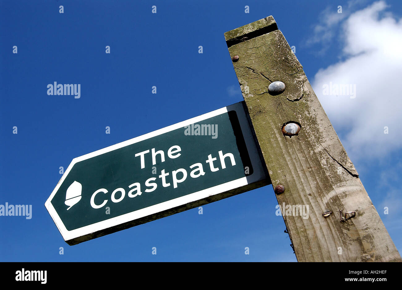South West coast path sign Stock Photo - Alamy