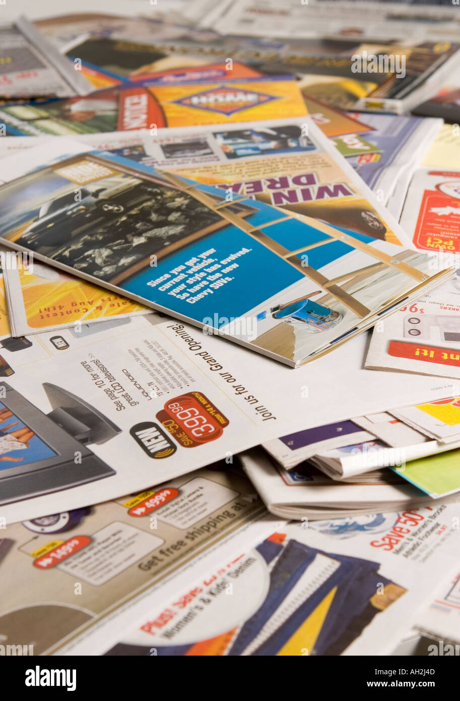 pile of junk mail Stock Photo - Alamy
