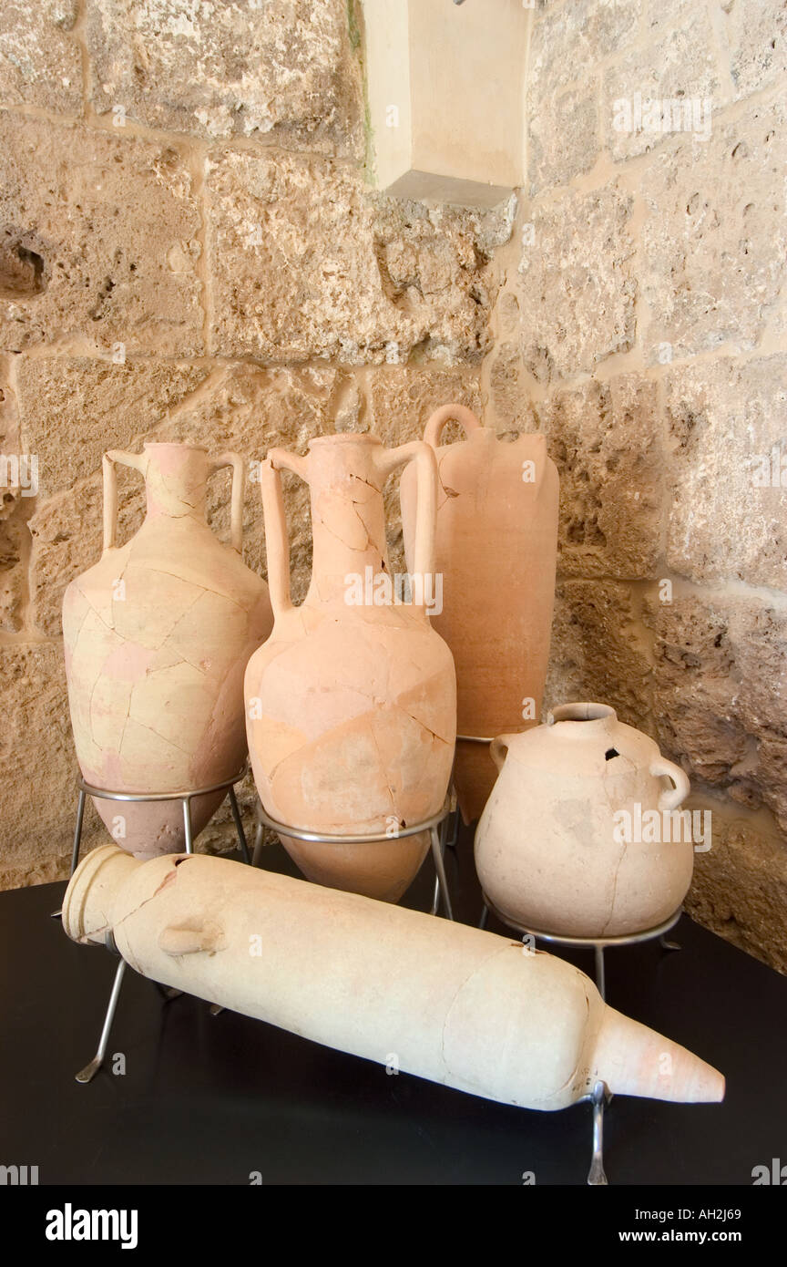 artifacts in Crusader Castle Museum Byblos Lebanon Middle East Stock ...