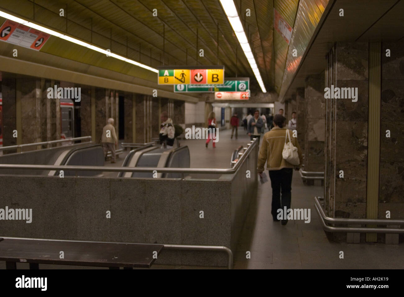 Prague Subway system Czech Republic Europe Stock Photo - Alamy