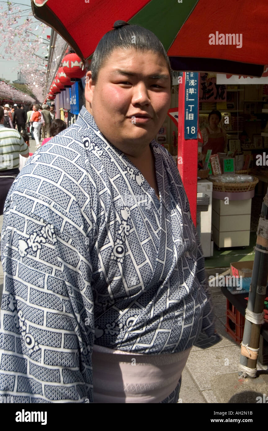 off duty sumo wrestler Tokyo City Honshu Island Japan Stock Photo - Alamy