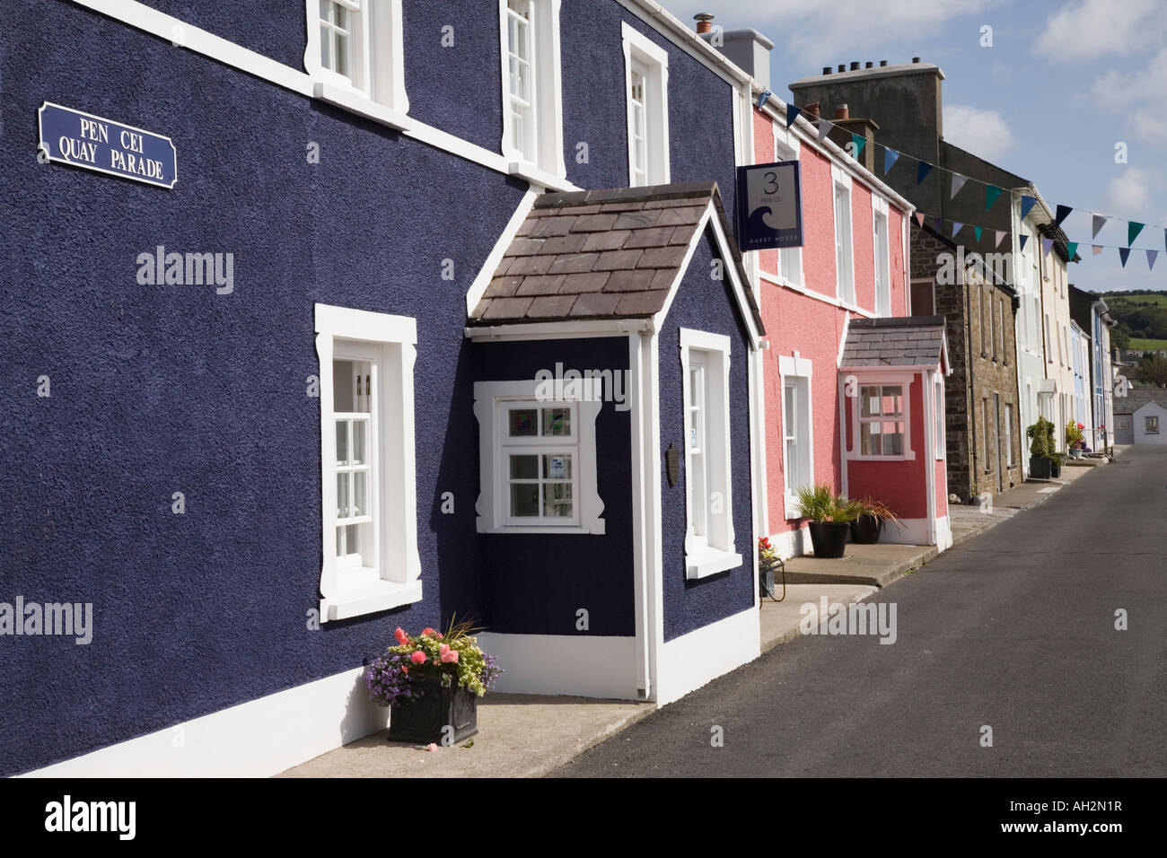 Terraced Brightly Coloured Houses In High Resolution Stock Photography ...