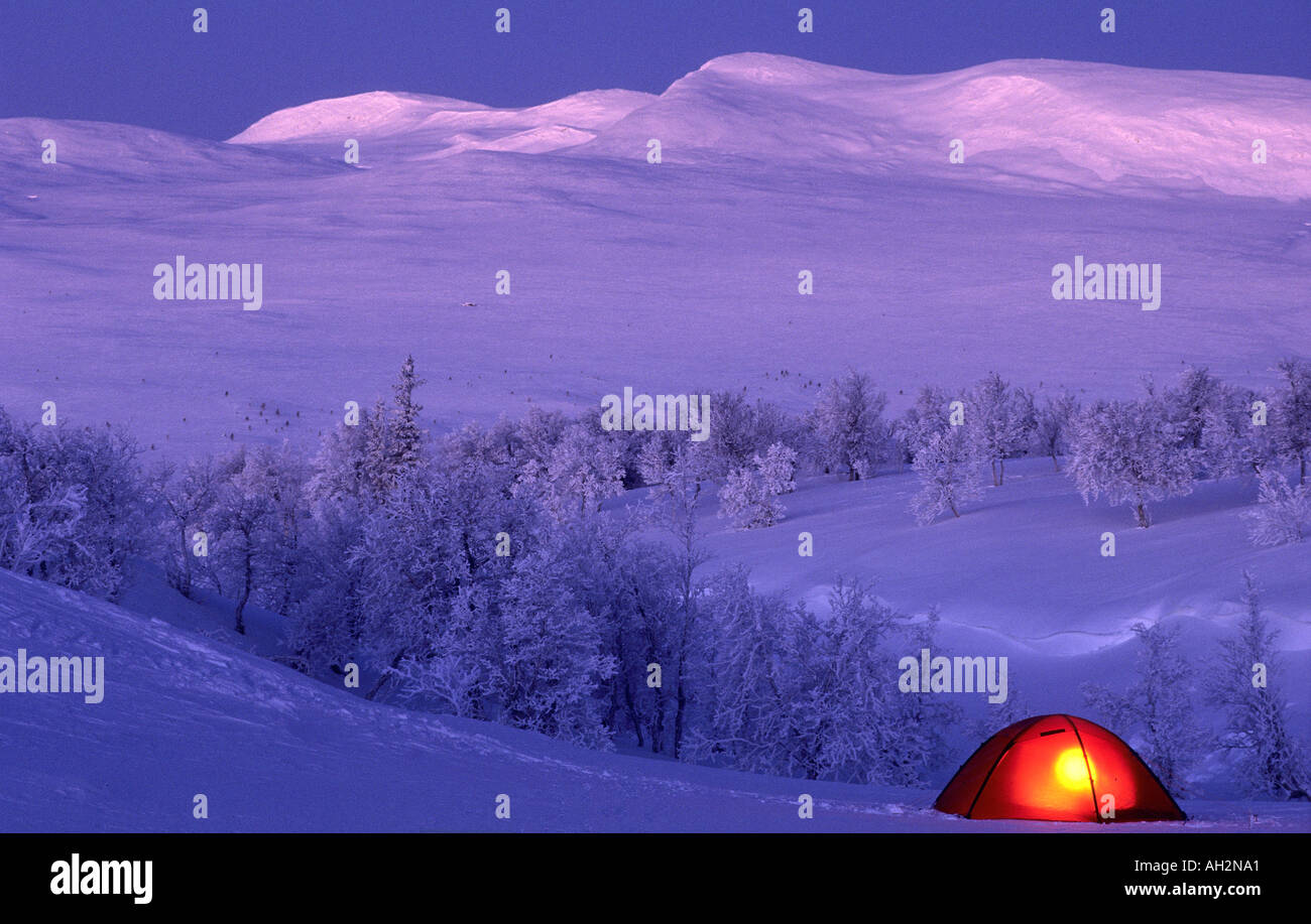 Winter camping. Långfjället, Dalarna, Sweden Stock Photo - Alamy