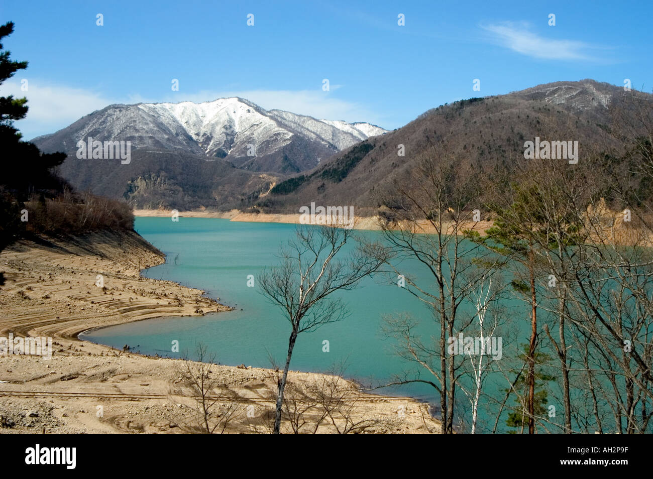 lake and mountains Gifu prefecture Honshu island Japan Stock Photo - Alamy