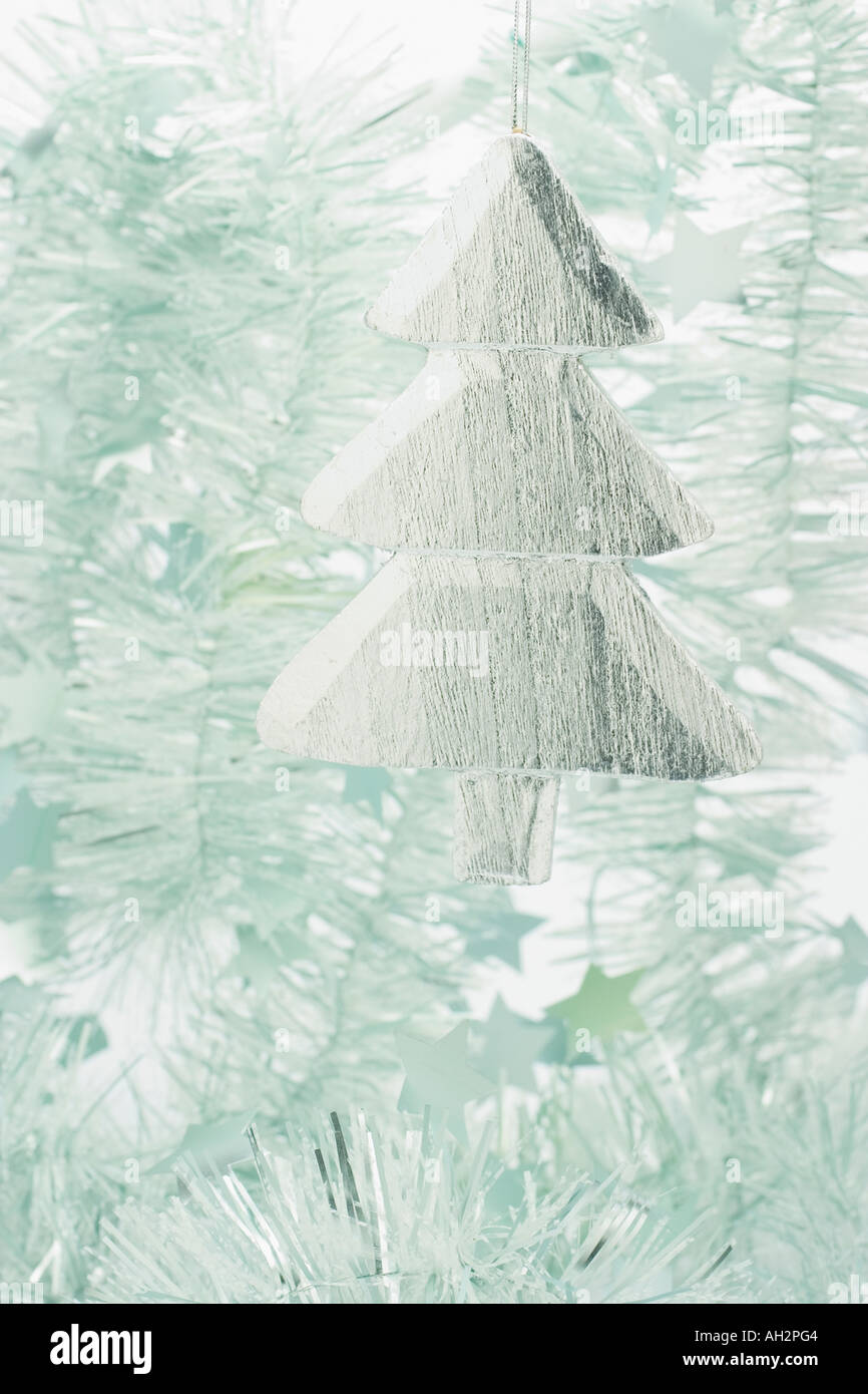 Tinsel on tree hi-res stock photography and images - Alamy