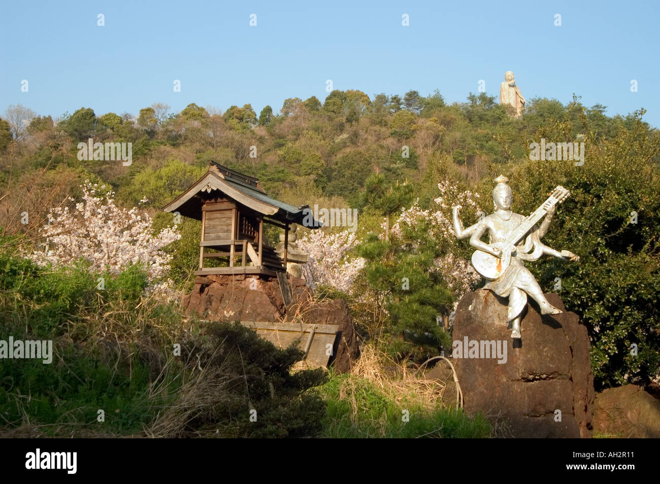hindu statue Ishiteji temple Matsuyama city Ehime prefecture Shikoku ...