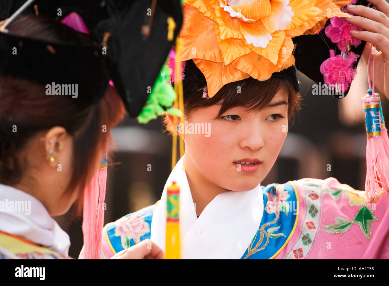 Women wearing Traditional Dress Beijing China Stock Photo - Alamy