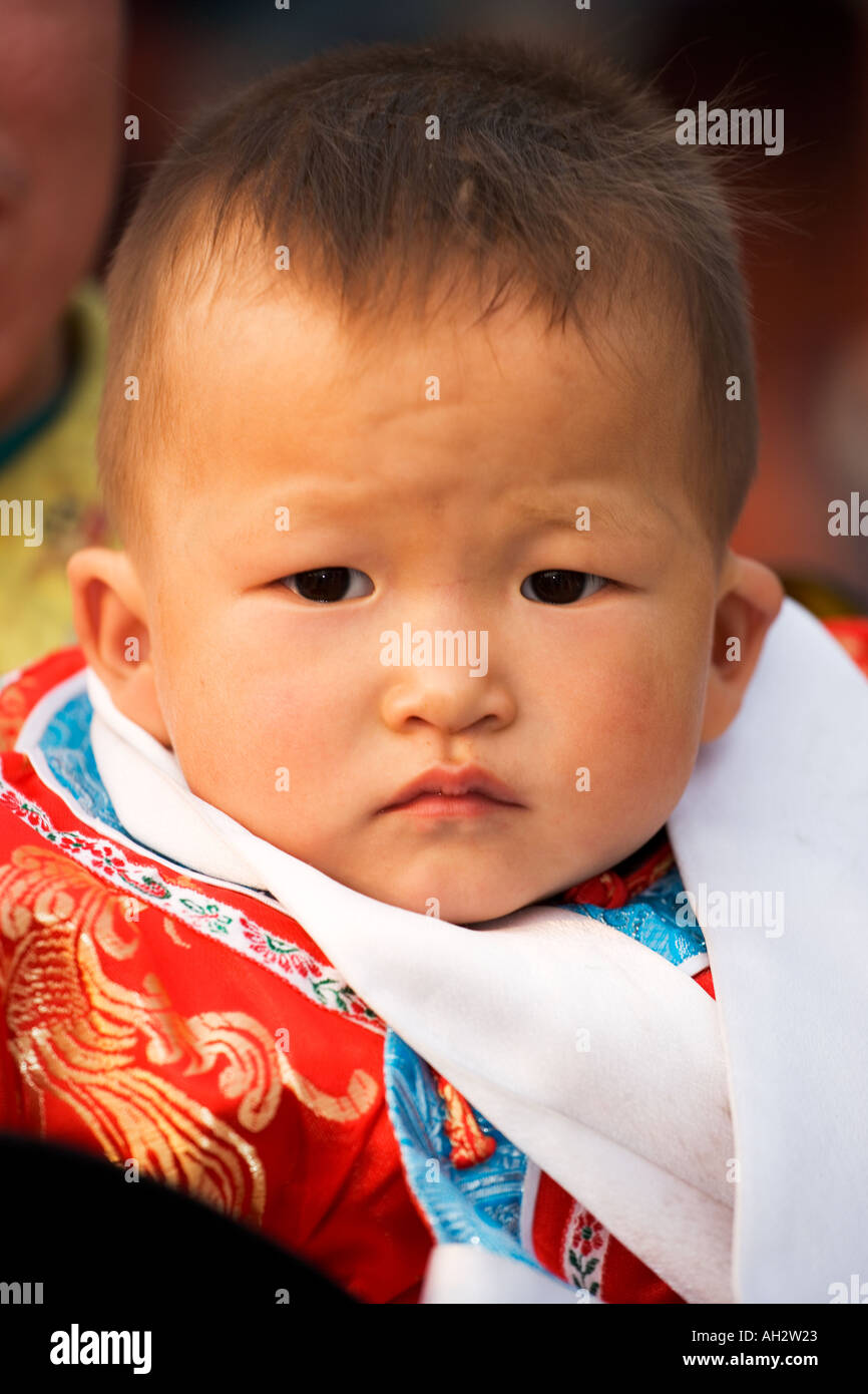 Chinese boy wearing Traditional Dress Beijing China Stock Photo - Alamy