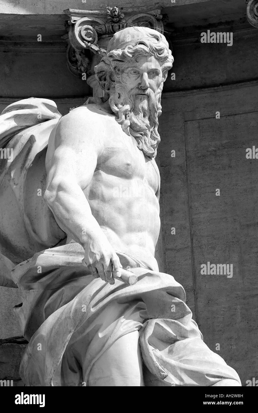 Rome Italy Trevi Fountain Neptune Bernini Stock Photo - Alamy