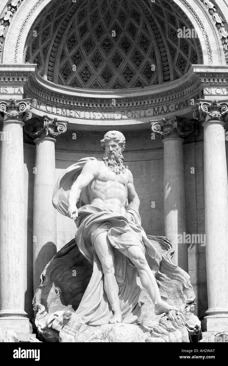 Rome Italy Trevi Fountain Neptune Bernini Stock Photo - Alamy
