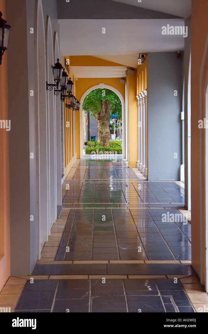 Macau China Theme Park Shop Walkway Stock Photo - Alamy