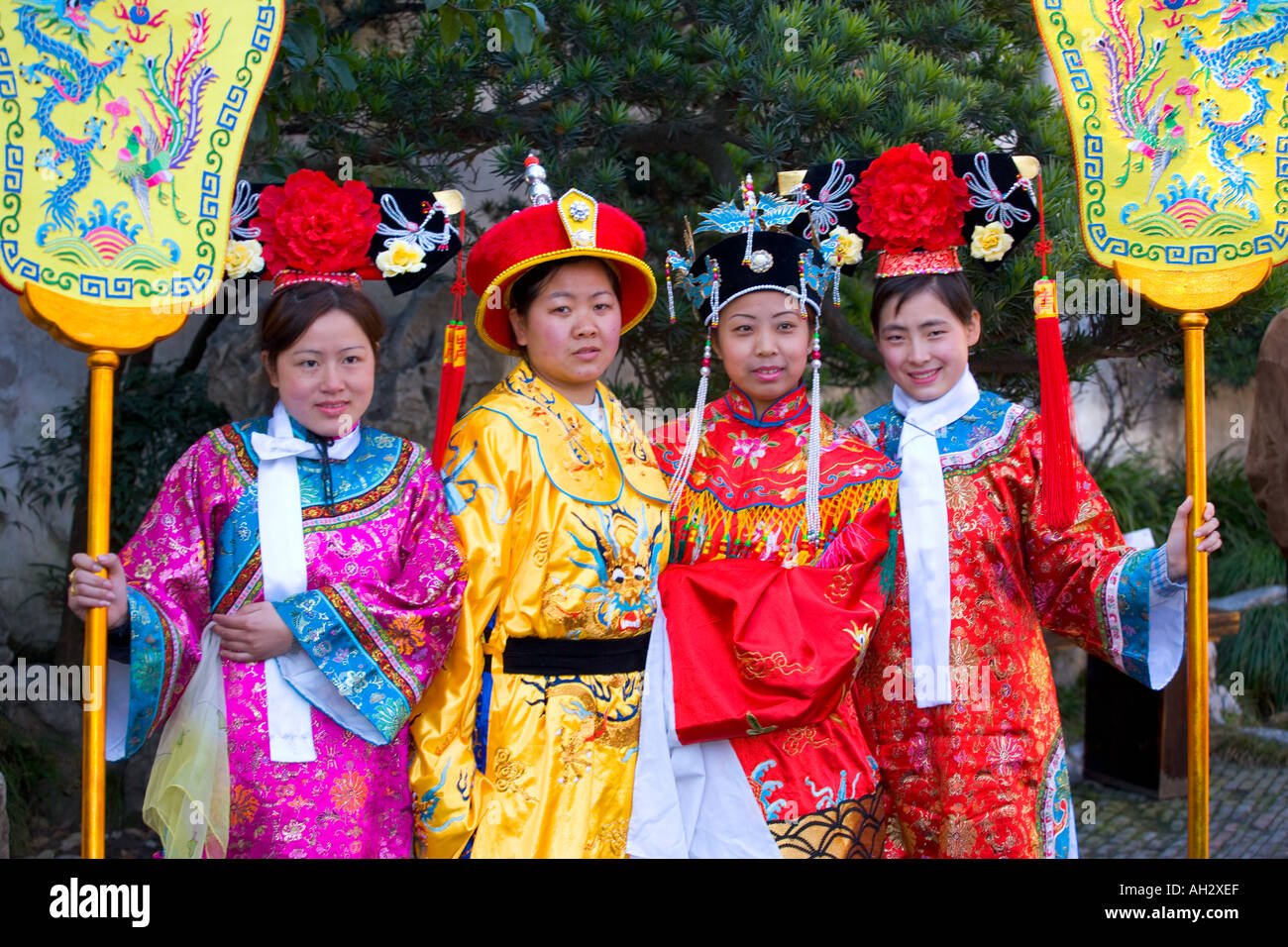 Women in Traditional Dress Shanghai China Stock Photo - Alamy