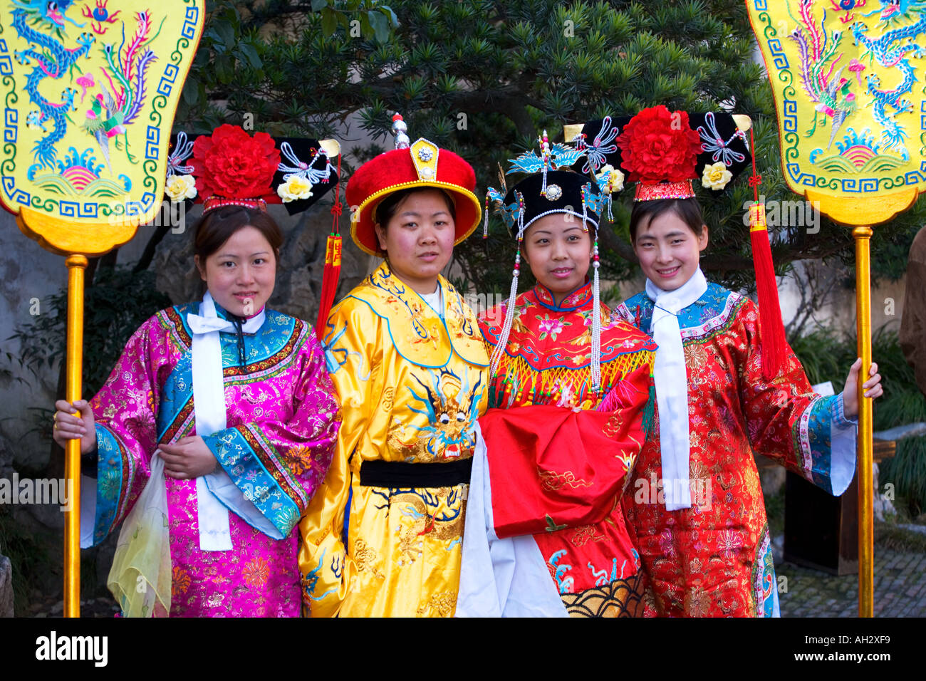 Women in Traditional Dress Shanghai China Stock Photo - Alamy
