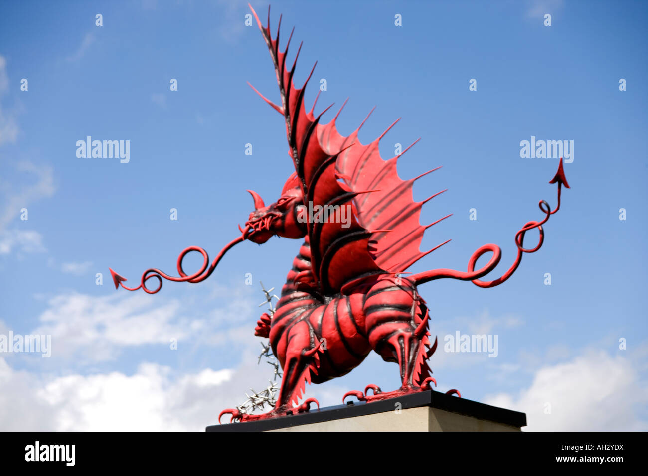 The 38th Welsh Division Red Dragon Memorial overlooking Mametz Wood ...