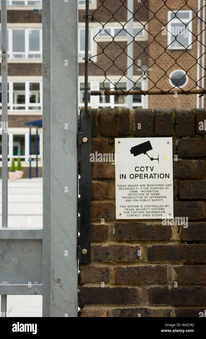 Cctv sign school hi-res stock photography and images - Alamy