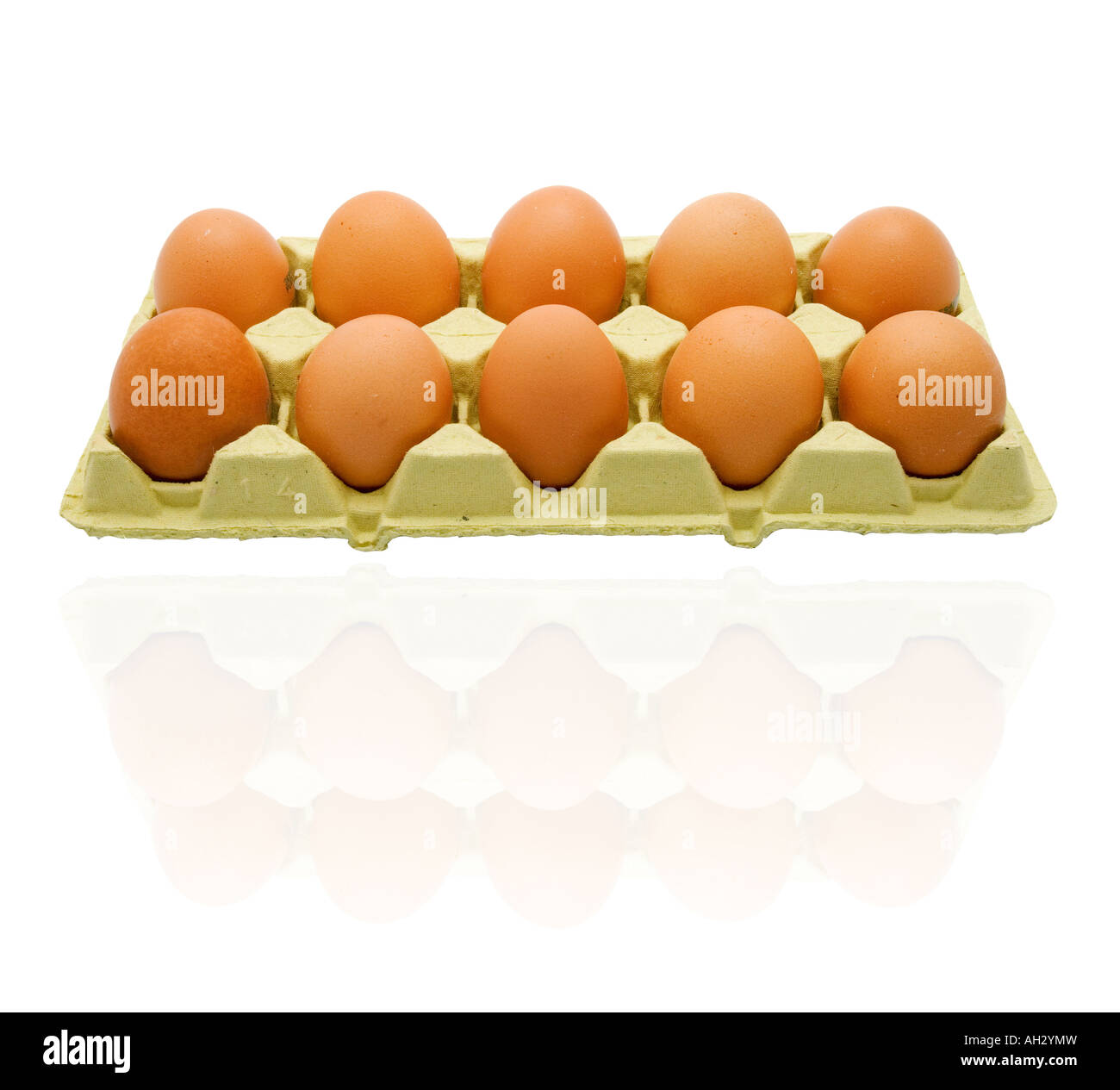 A ten fresh eggs pack Stock Photo - Alamy