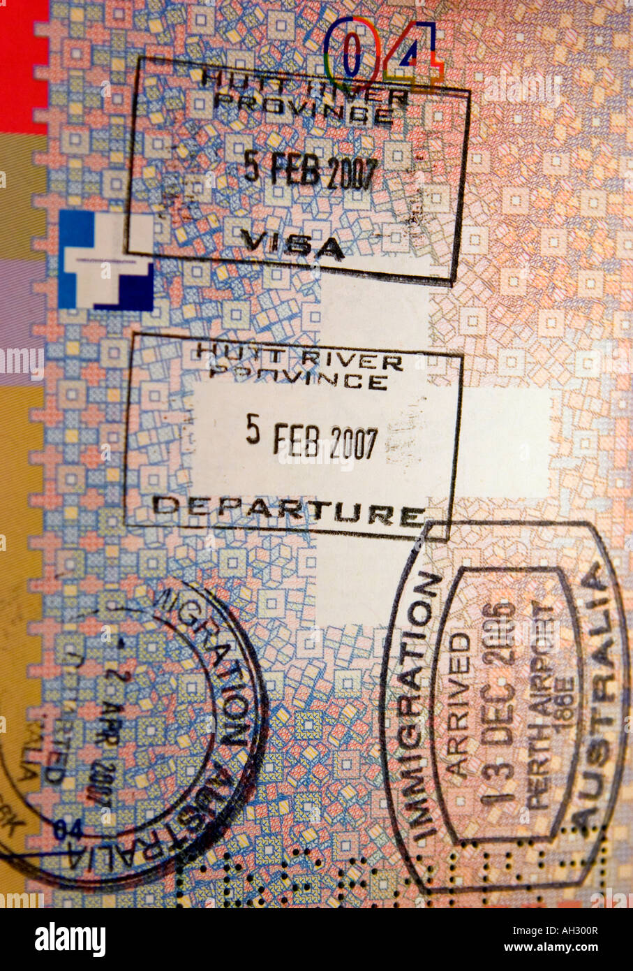 A Passport Stamped With Australian and Hutt River Immigration Stamps ...