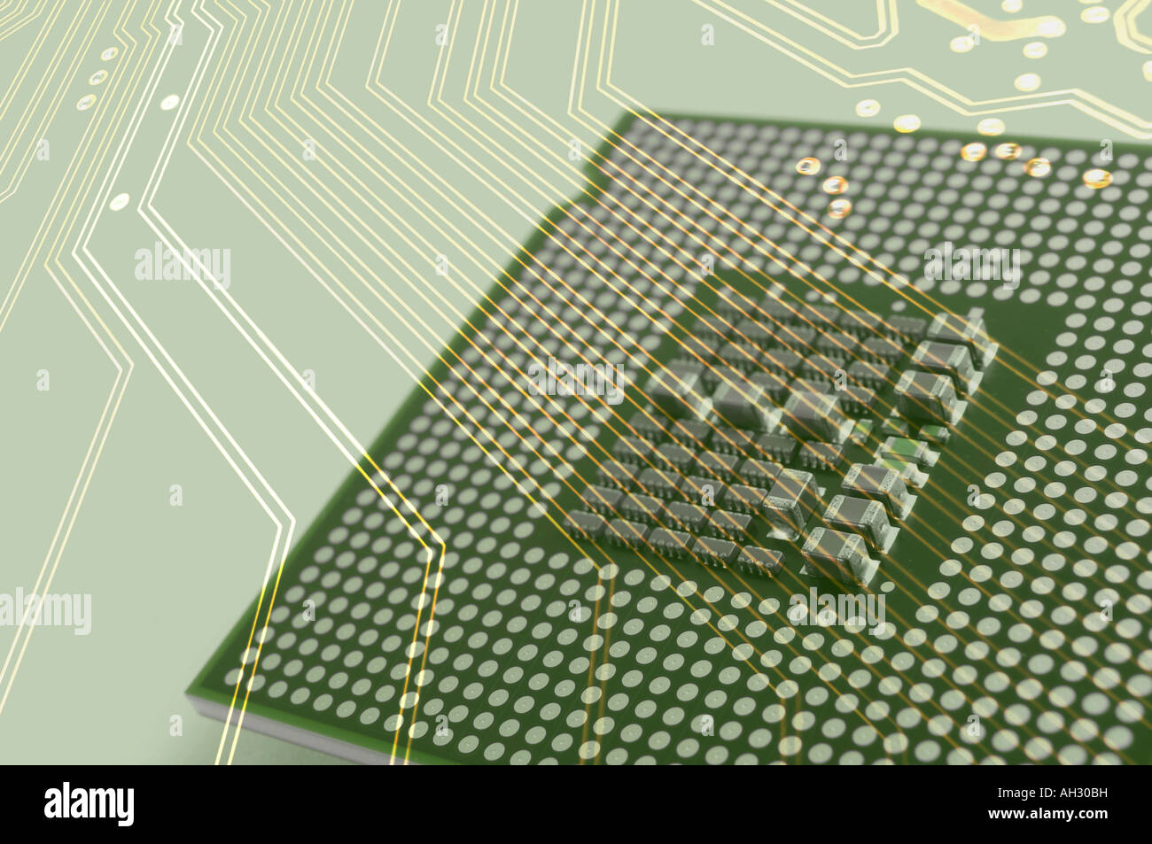 Processor and circuit board electronics background Stock Photo - Alamy