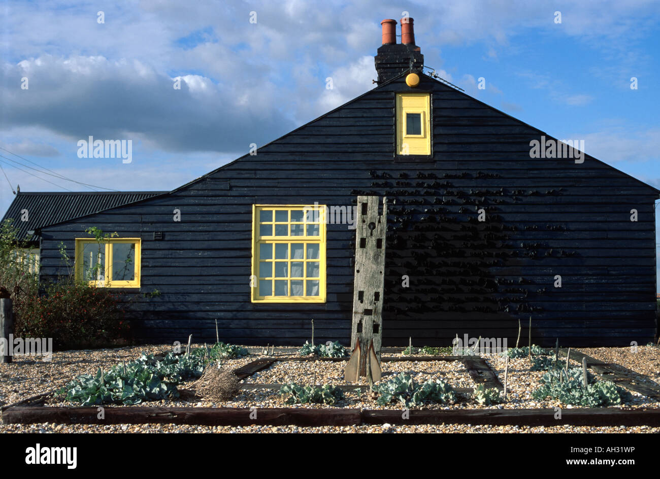 Derek Jarman’s former house with ornamental garden at Dungeness, Kent ...