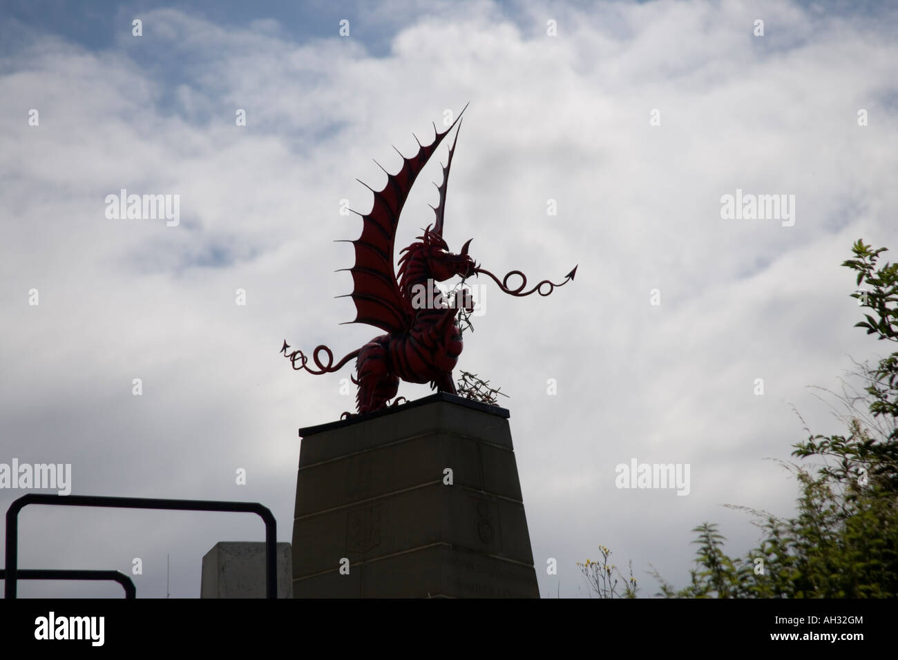 The 38th Welsh Division Red Dragon Memorial overlooking Mametz Wood ...