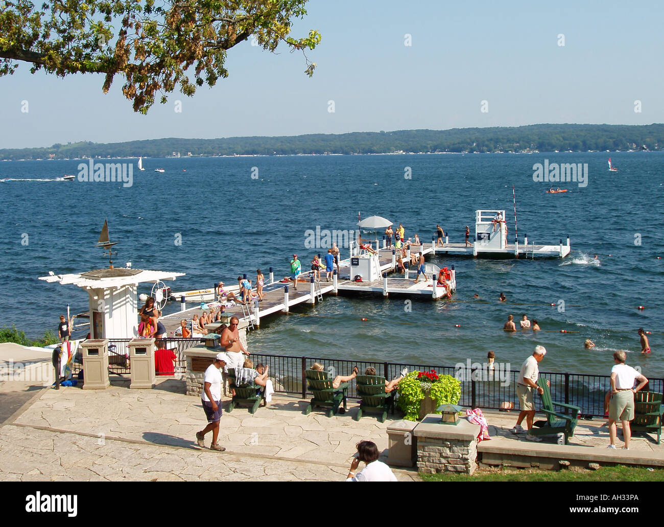 Lake front Activities Stock Photo - Alamy