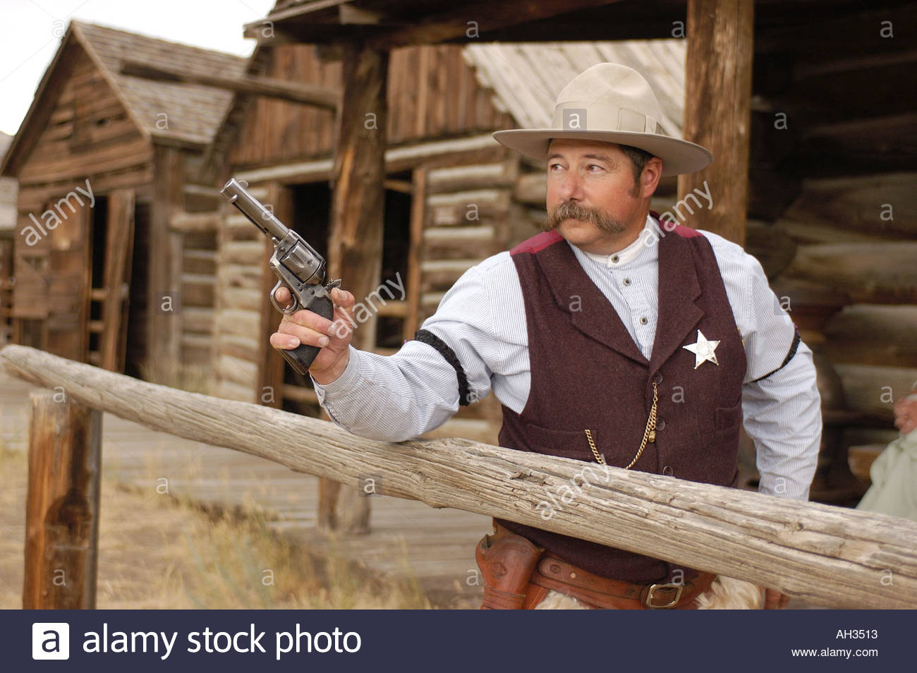 Sheriff Cowboy Gun Badge Stock Photos & Sheriff Cowboy Gun Badge Stock ...
