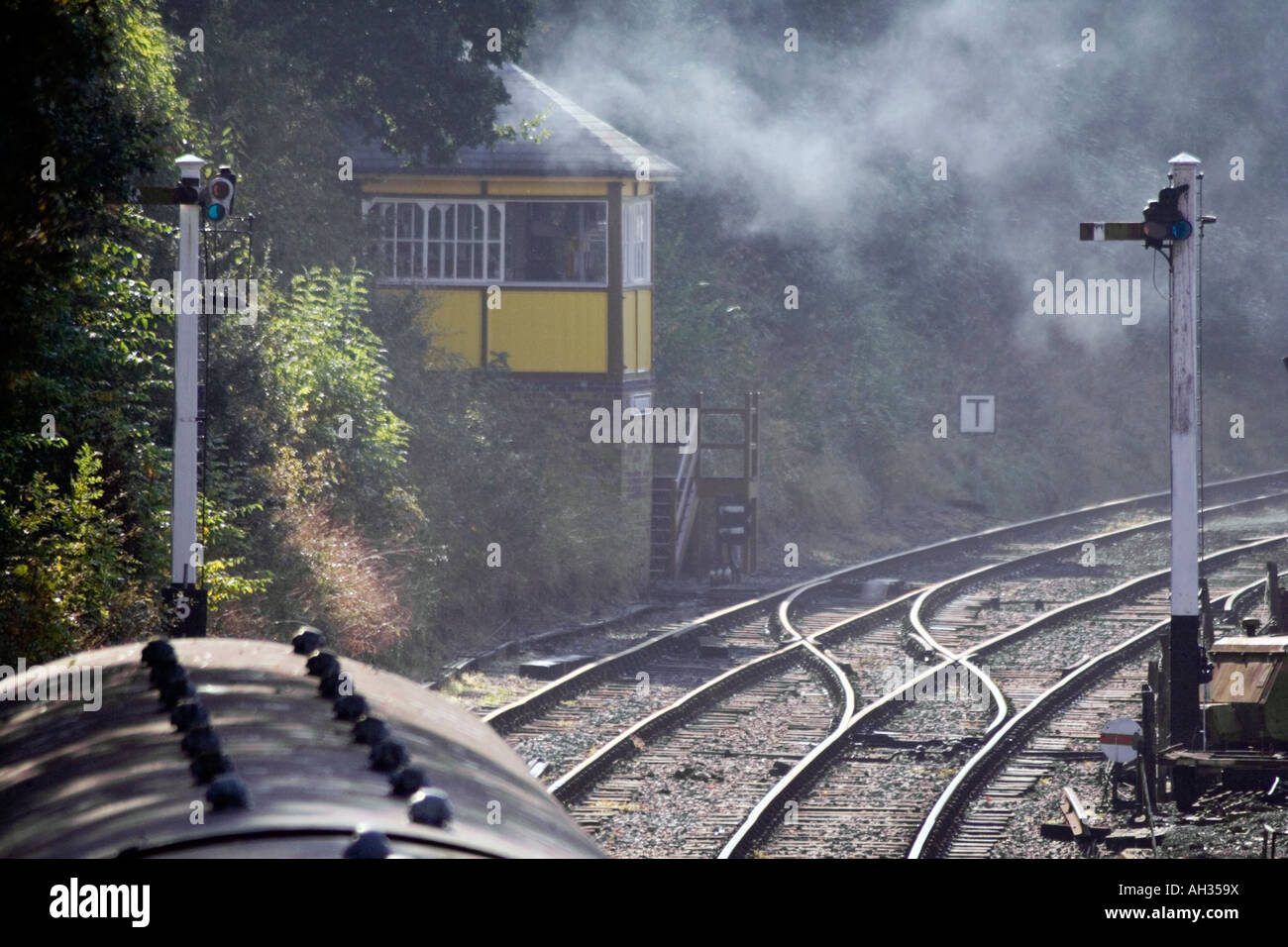 Shackerstone station signal Stock Photo - Alamy