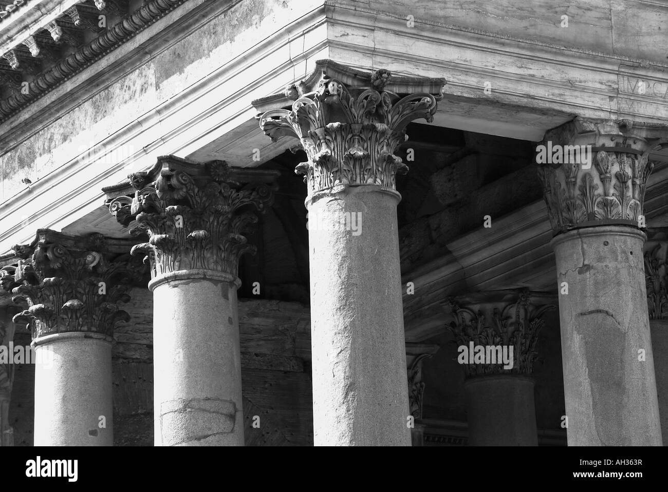 Rome Italy The Famous Pantheon Temple of all the Gods Granite ...