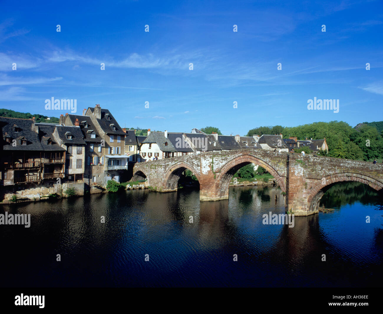Espalion on the River Lot France Stock Photo - Alamy