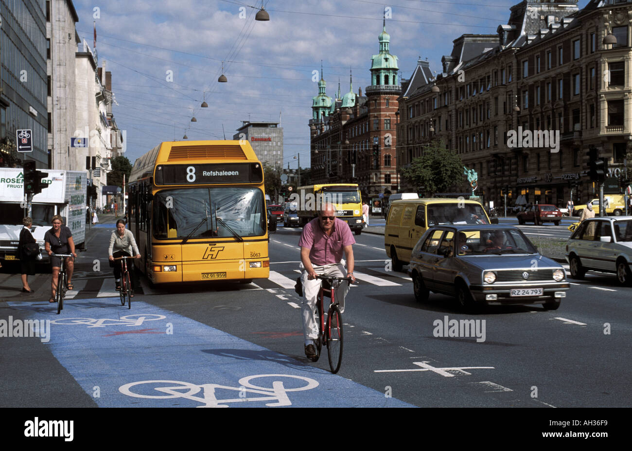 Denmark Copenhagen flat and with wide cycle paths the city has a good ...