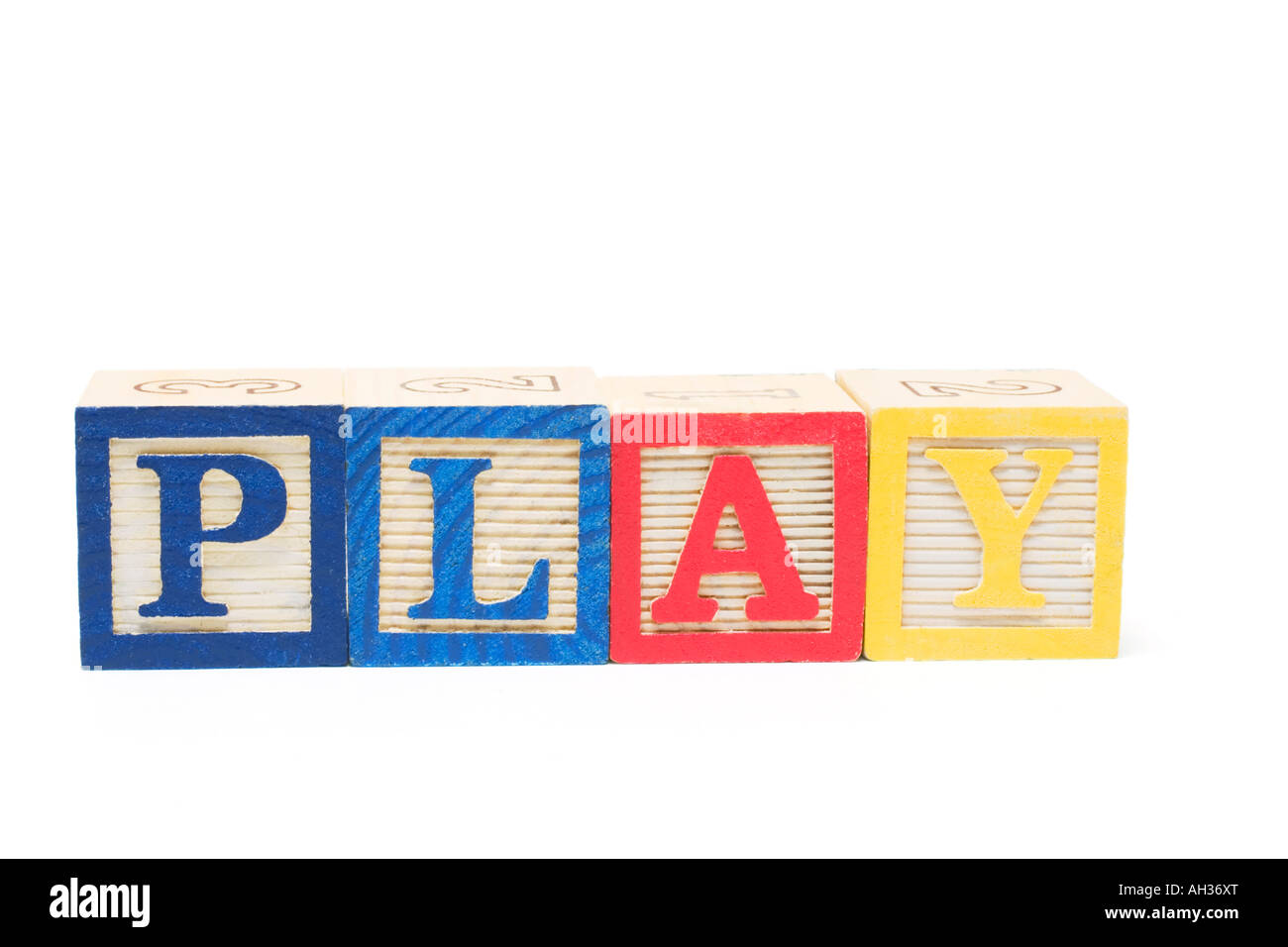 Alphabet Blocks - PLAY Stock Photo - Alamy