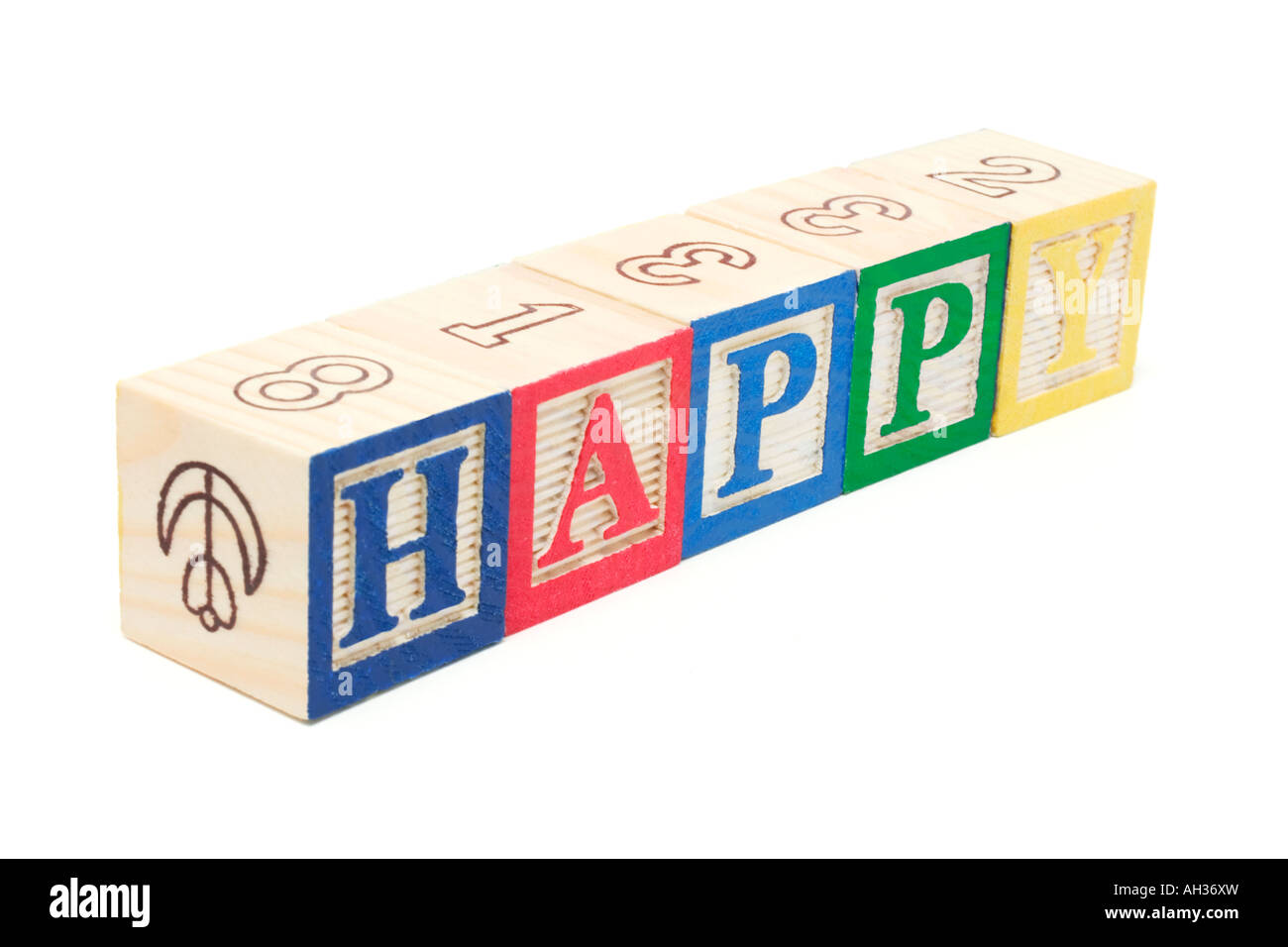 Alphabet Blocks - HAPPY Stock Photo - Alamy