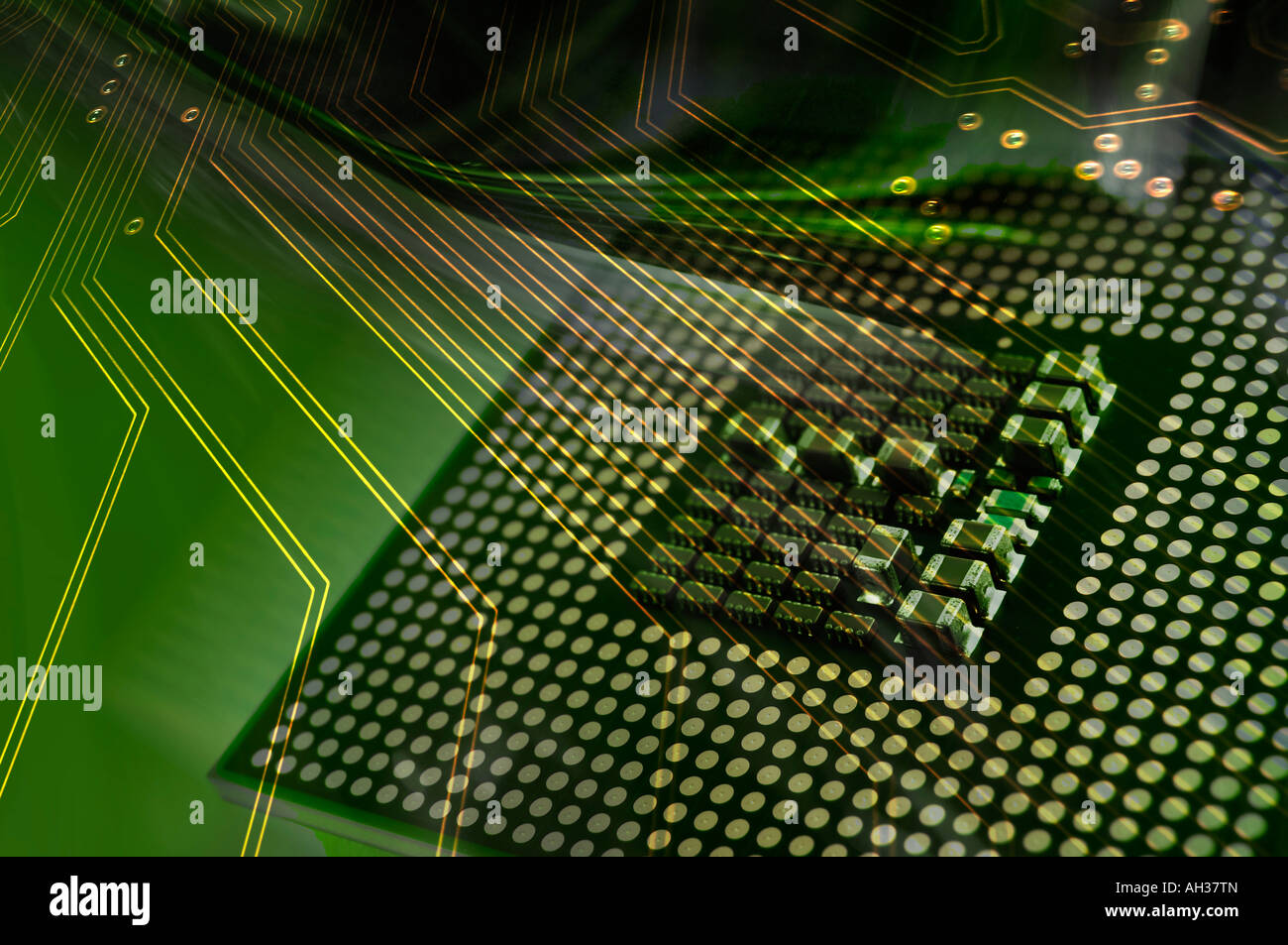 CPU and a circuit board Stock Photo - Alamy