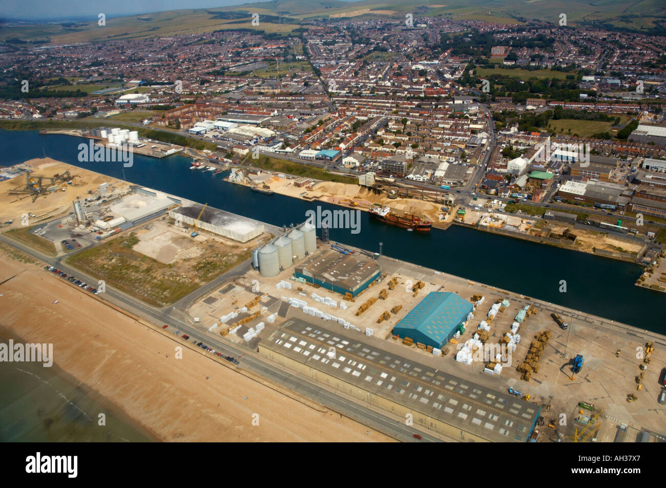 Aerial View , Shoreham harbour , Sussex Stock Photo - Alamy